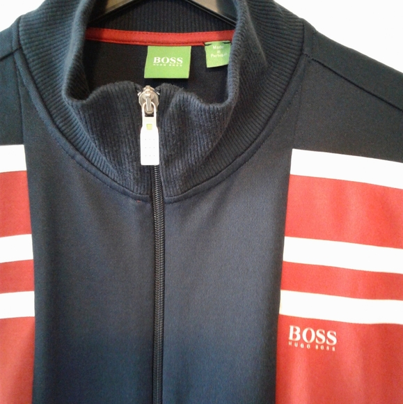 Hugo Boss | Jackets & Coats | Hugo Boss Track Jacket Mens L Large Green ...